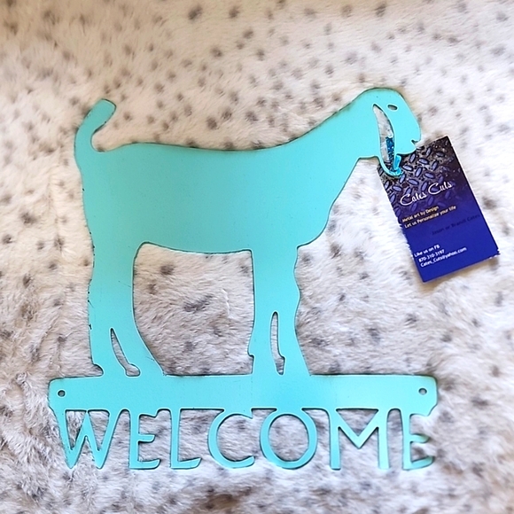 Cates Cuts | Accents | Goat Welcome Sign | Poshmark